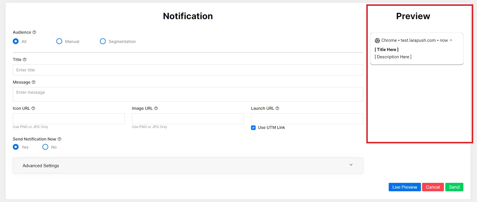 Character Limit For Title and Description in Push Notifications