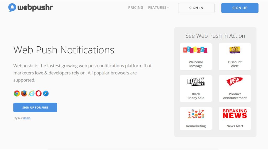 WebPushr Alternative LaraPush, Comparing Features, Pricing and Benefits